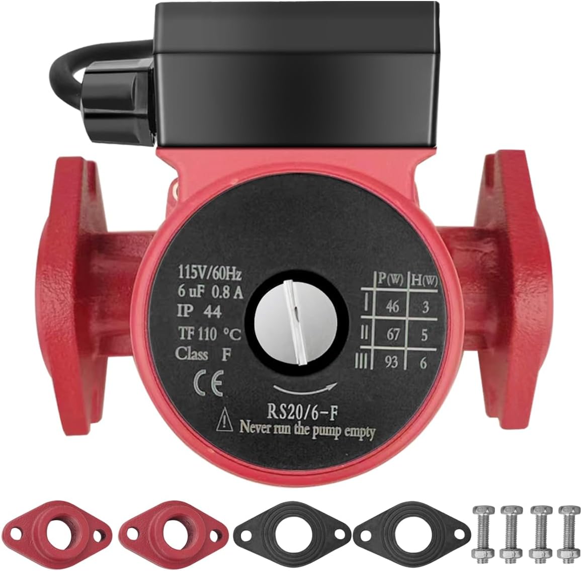 Carivia Hot Water Recirculating Pump,115V Circulation Pump,3-Speed ...