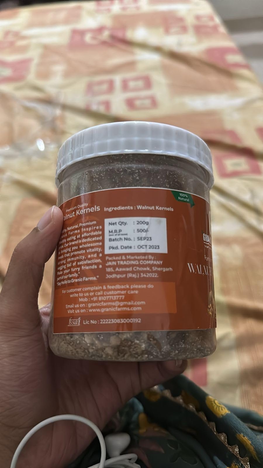 Granic Farms Premium California Walnuts - 500gm | Without Shell Walnut ...