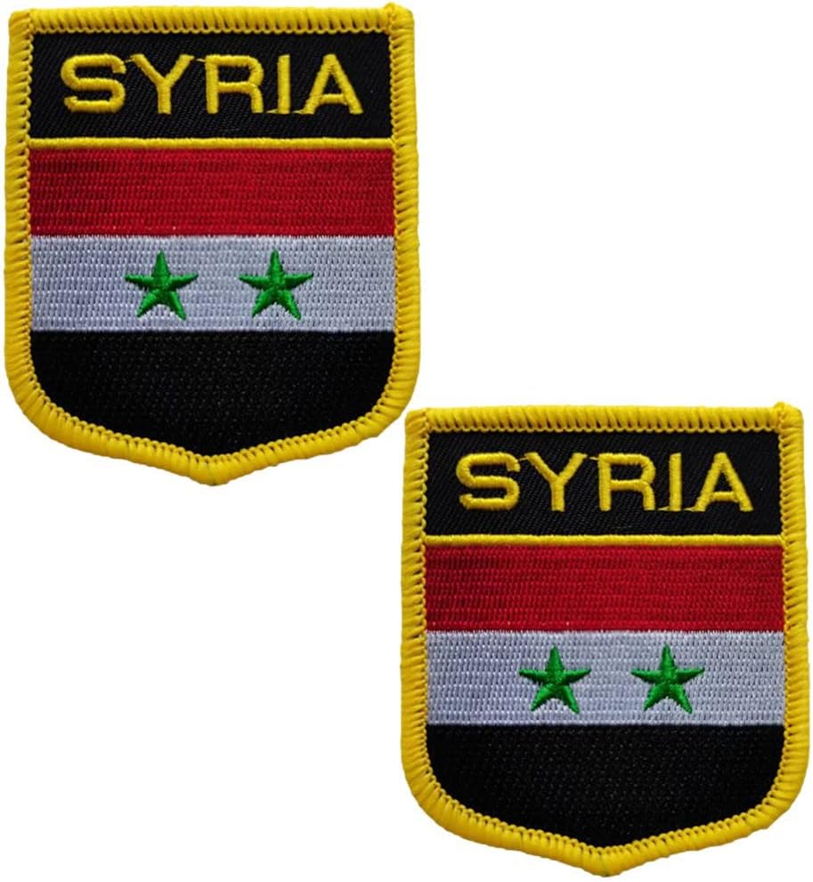 Amazon.com: International Syria Flag Embroidered Patches Tactical Morale Applique Fastener Iron ...
