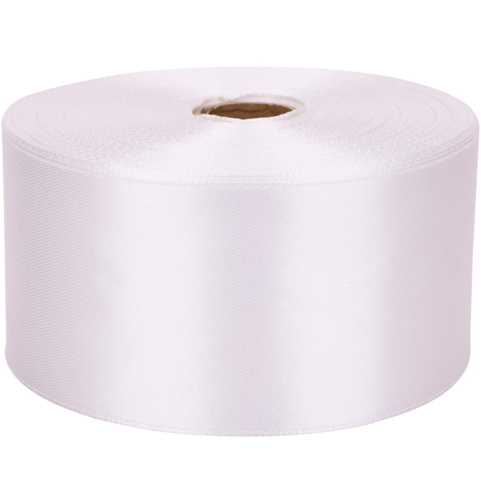 Amazon.com: Nsilu 2 inch White Satin Ribbon 50 Yards Solid Fabric ...