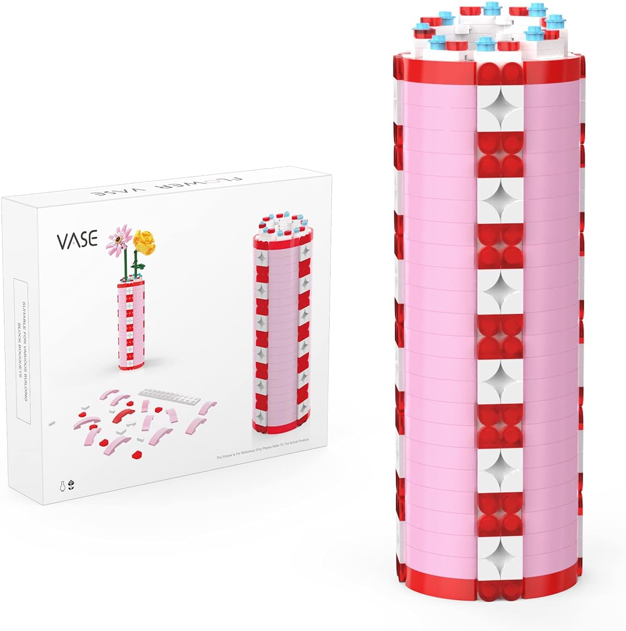 Amazon.com: STEM MAGIC Vase for Lego Flower Bouquet Building Blocks ...