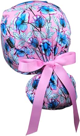 Amazon.com: CALOMED Scrub Cap for Women and Men, Ponytail Scrub Caps ...
