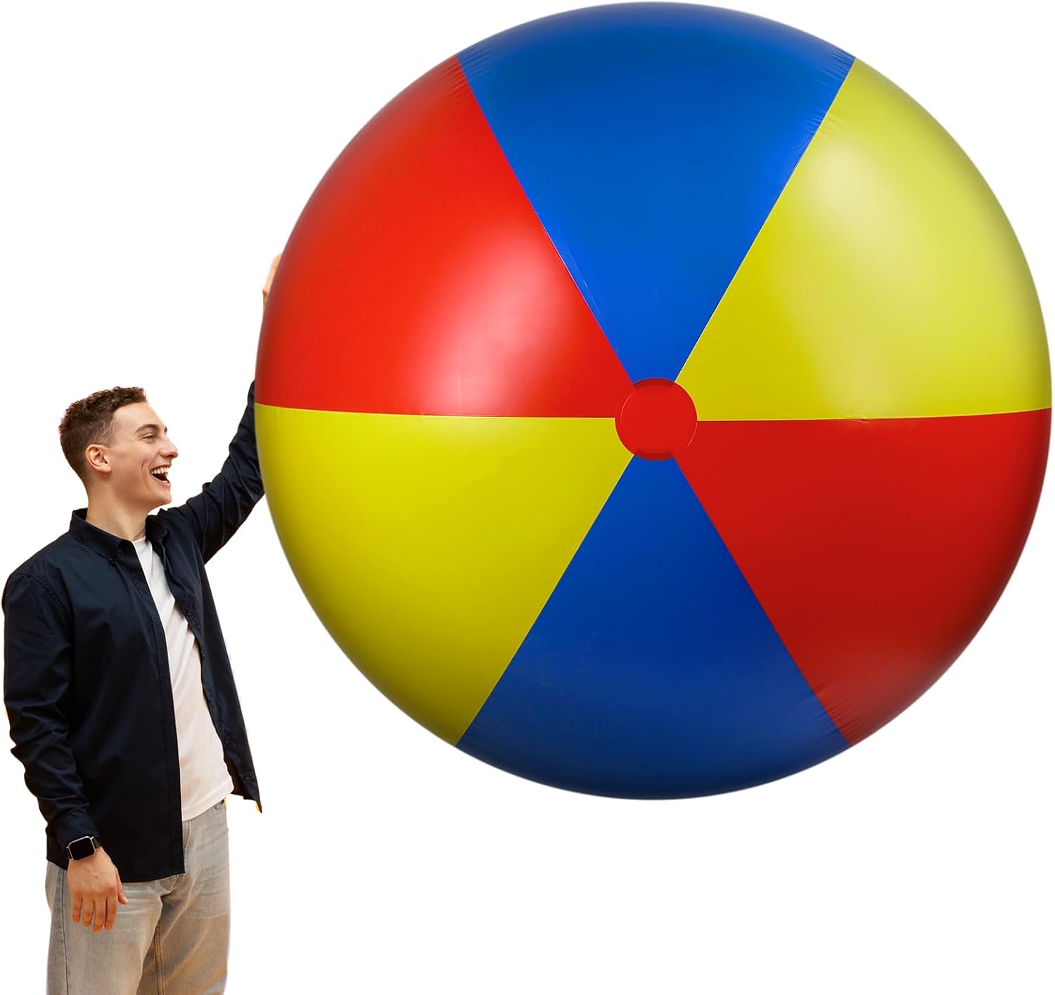 Amazon.com: Glimin 5 ft or 5.9 ft Giant Inflatable Beach Ball Jumbo ...