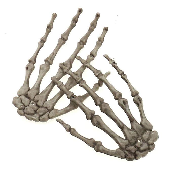 Buy Halloween Skeleton Hands -Fake Human Hand Bone Realistic Life Size ...