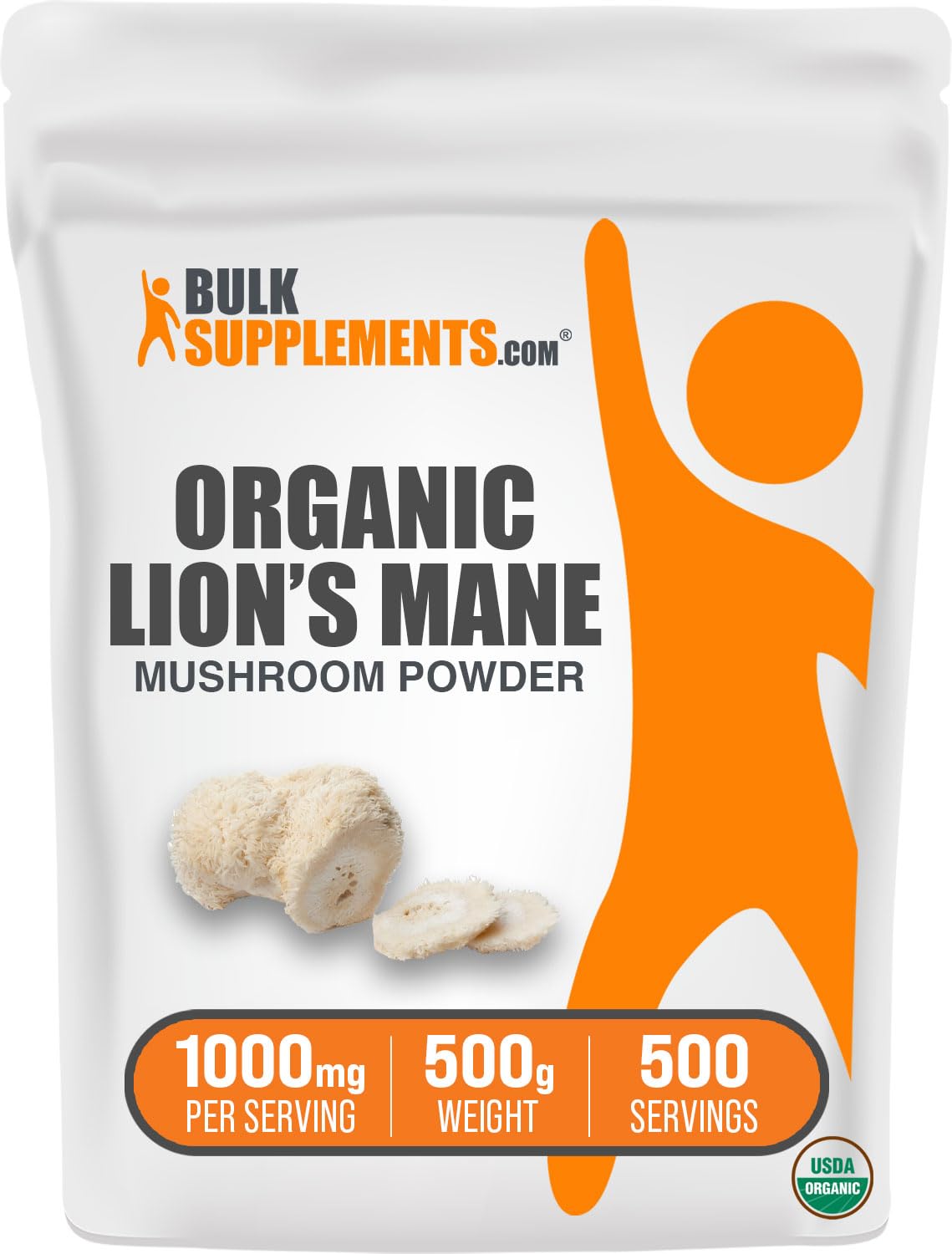 Amazon.com: BulkSupplements.com Organic Lions Mane Mushroom Powder ...