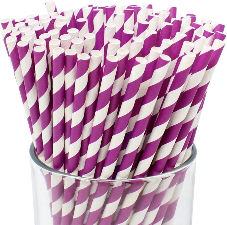 Amazon.com: Charmed Mermaid theme Purple, blue and teal paper straw in ...