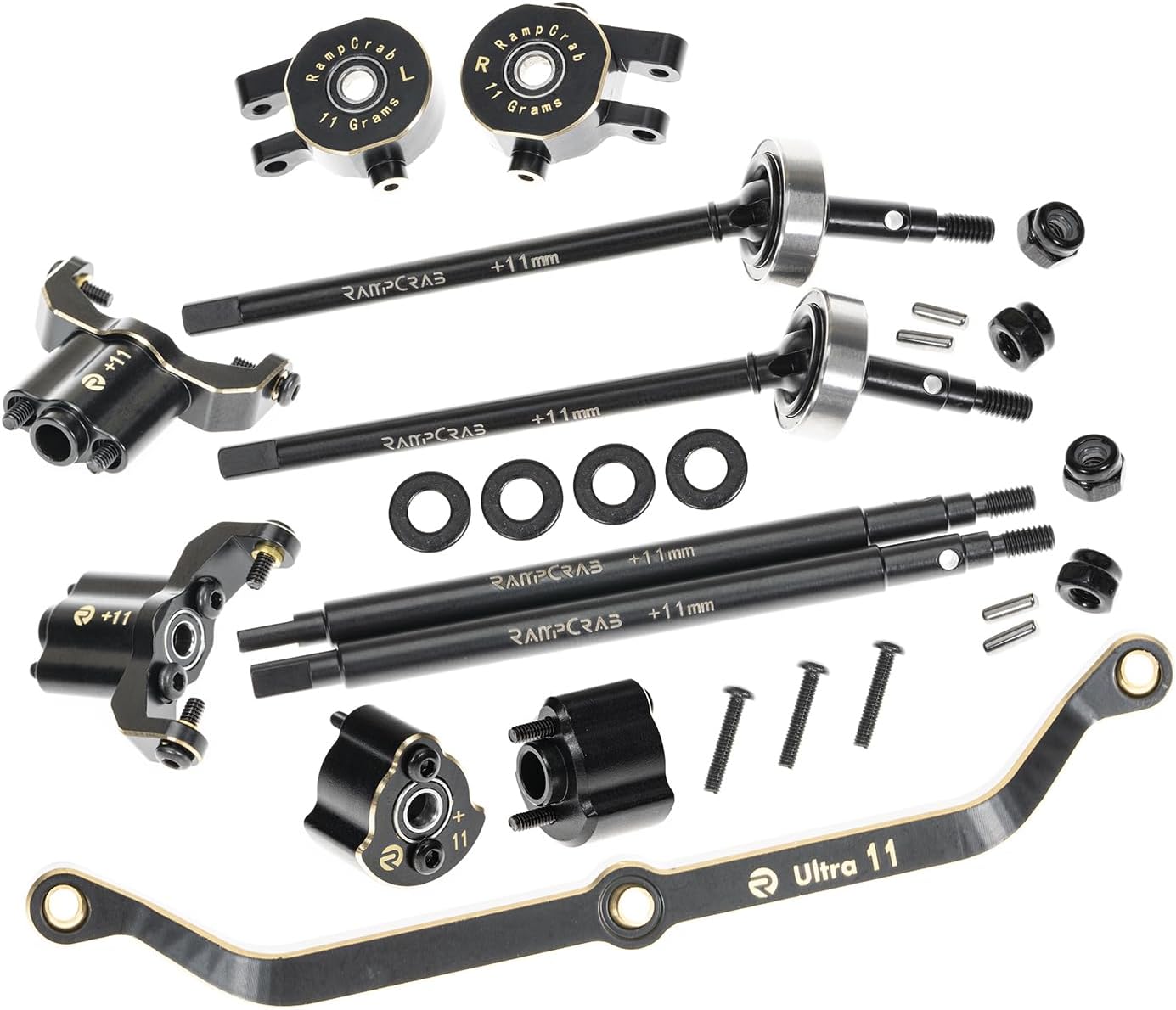 Amazon.com: RampCrab Axle widening Upgrade Parts for TRX4M, 11mm Wider ...