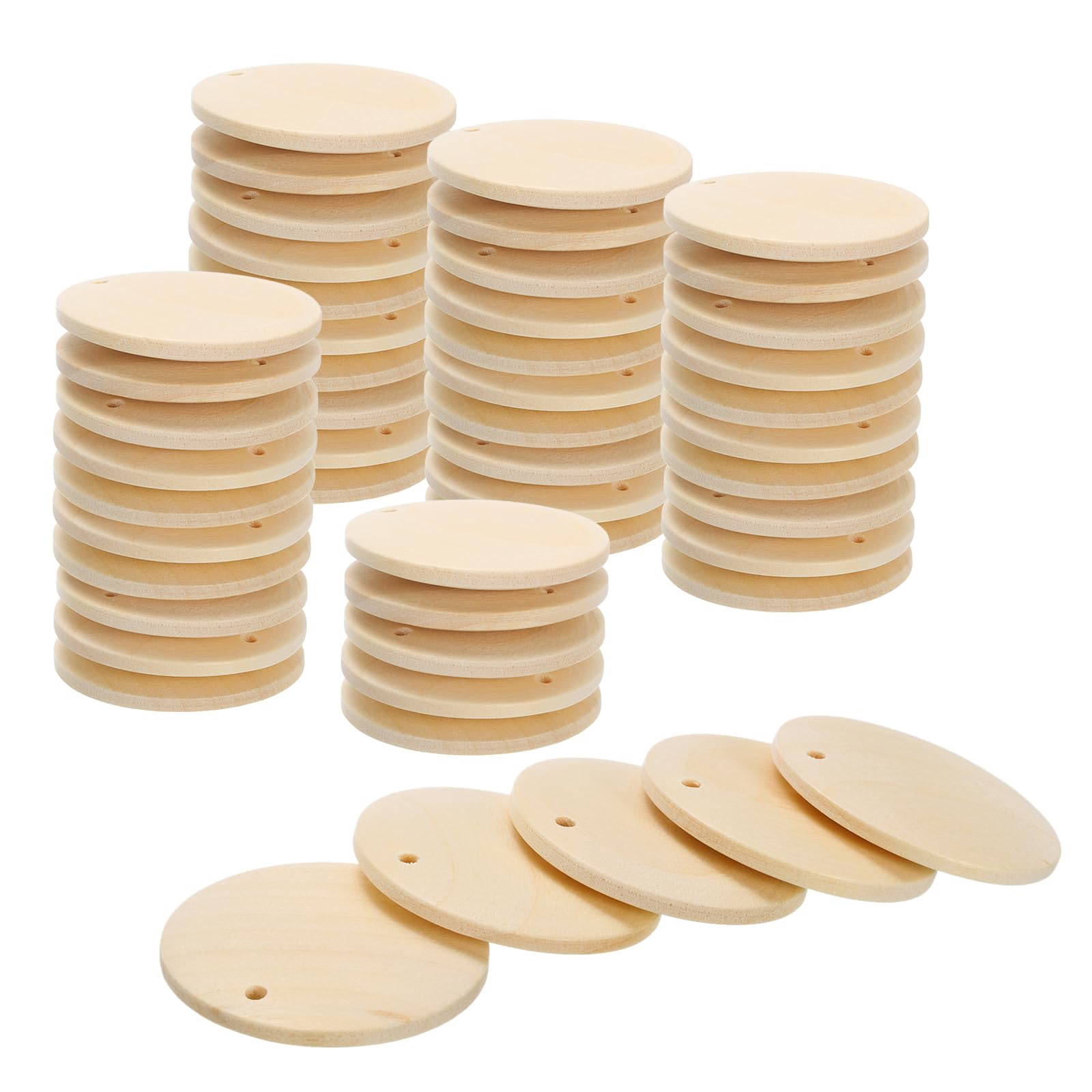 Amazon.com: uxcell Round Wooden Discs, 50Pcs 35mm - Log Unfinished Wood ...