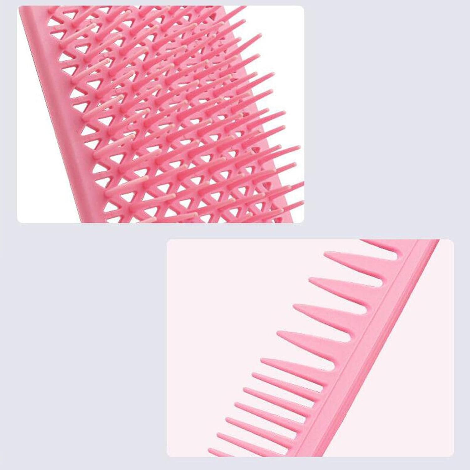 Buy Tiny Store 1Set Salon Hair Styling PVC Barbers Brush Combs Set Pink ...