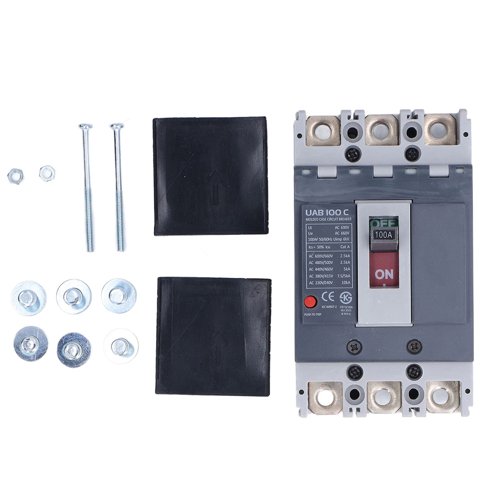 UAB 100C 100A Moulded Case Circuit Breaker MCCB Electrical Box Bolt-On ...