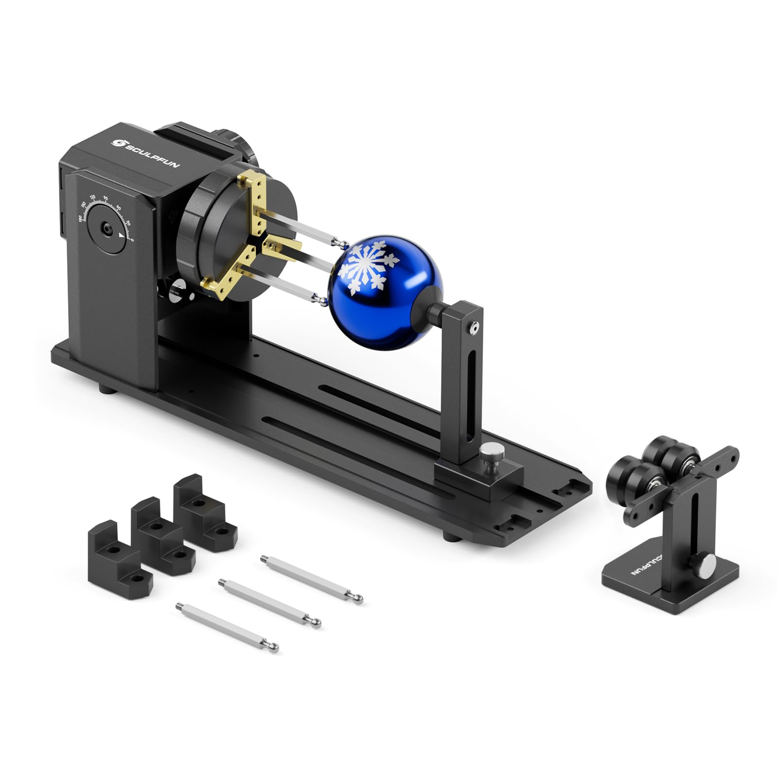SCULPFUN RA Pro 3-in-1 Jaw Rotary Chuck for Laser Engraver, Y-axis ...
