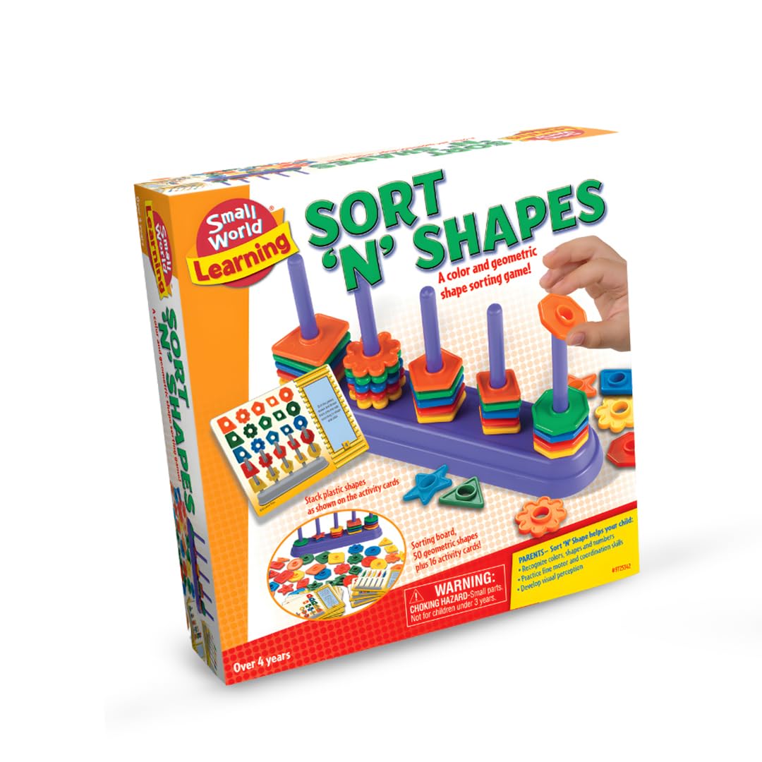 Small World Toys - Sort 'N' Shapes Sensory Pre-School Toy with Sorting ...