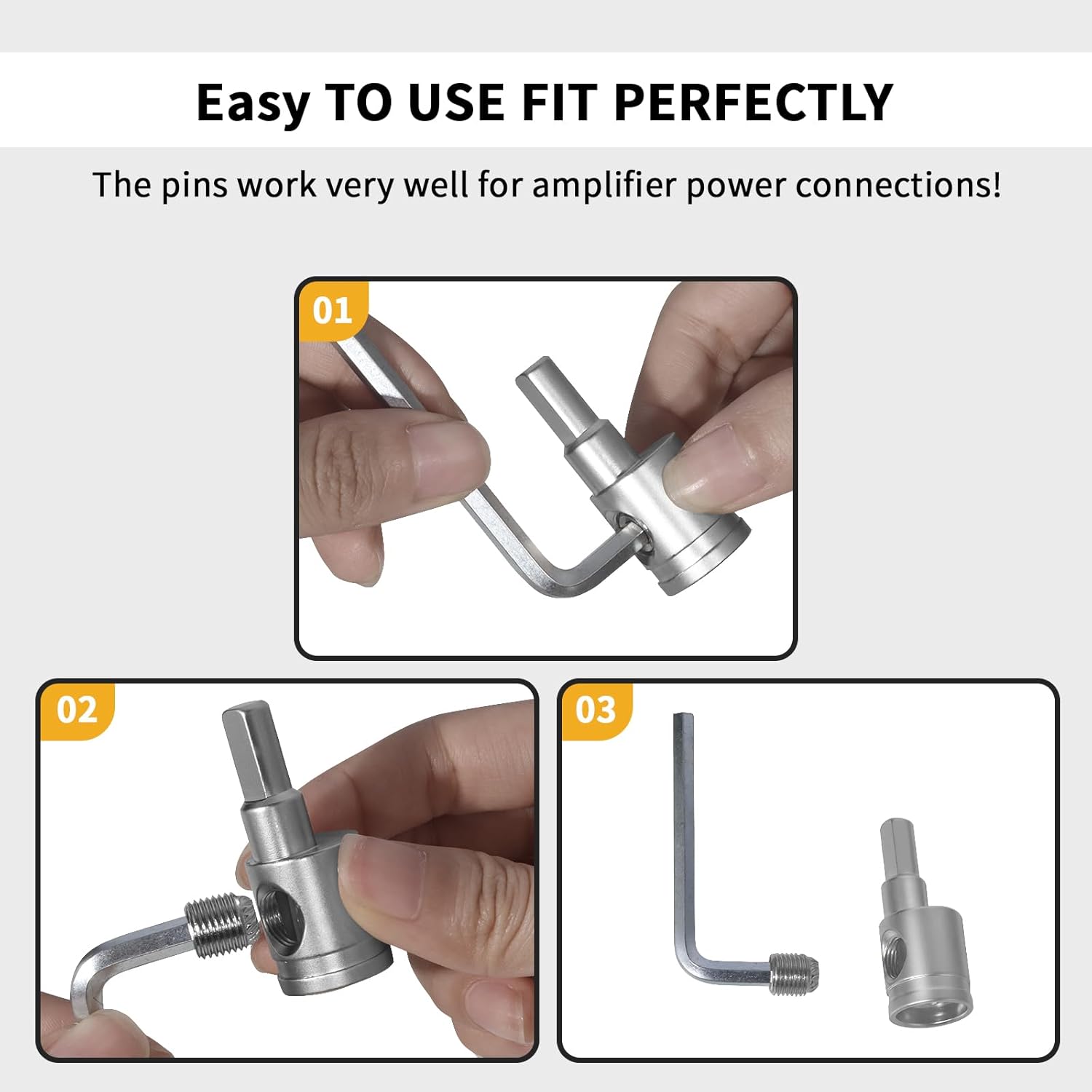 4-Pack Amp Input Reducer from 0 Gauge to 4 Gauge with Heat Shrink Tubes ...