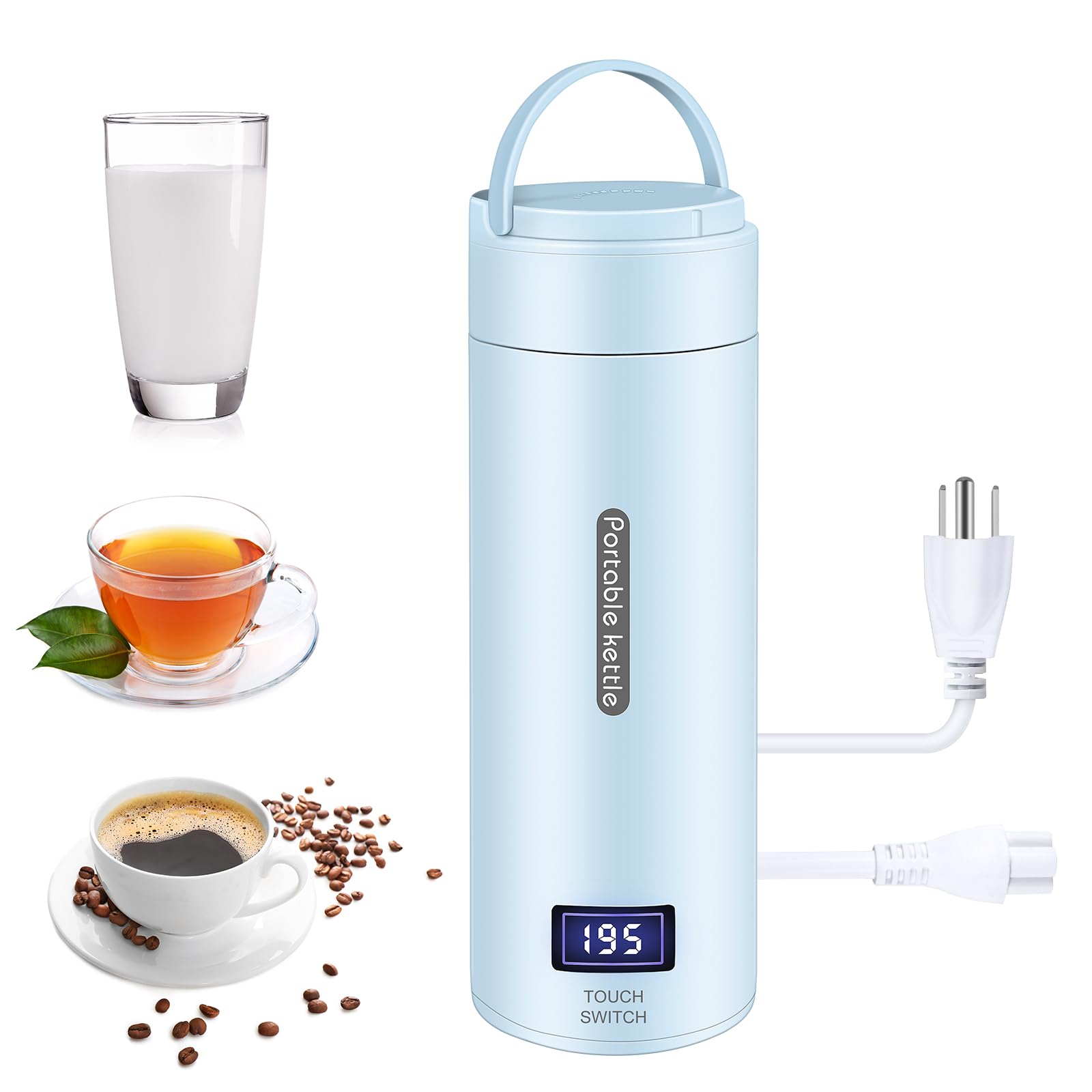Amazon.com: Travel Electric Kettle Portable Small Tea Coffee Hot Water ...