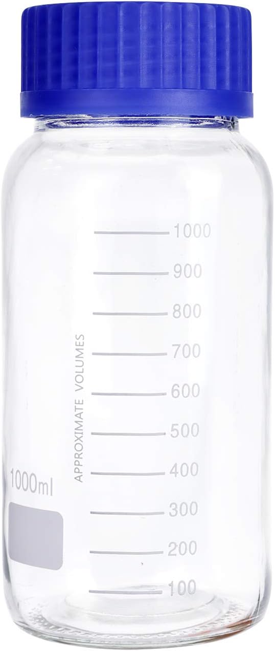 Amazon.com: Bettomshin 2Pcs 1000ml PE Plastic(Food Grade) Bottles, Wide ...