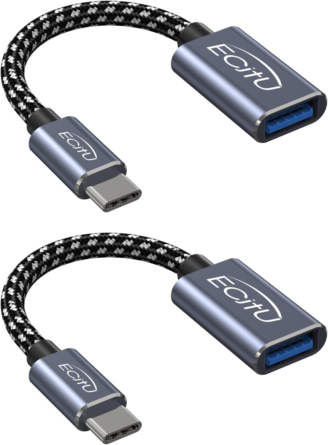 Amazon.com: ecjtu 2 Pack USB C to USB Adapter, USB A to USB C OTG Cable ...