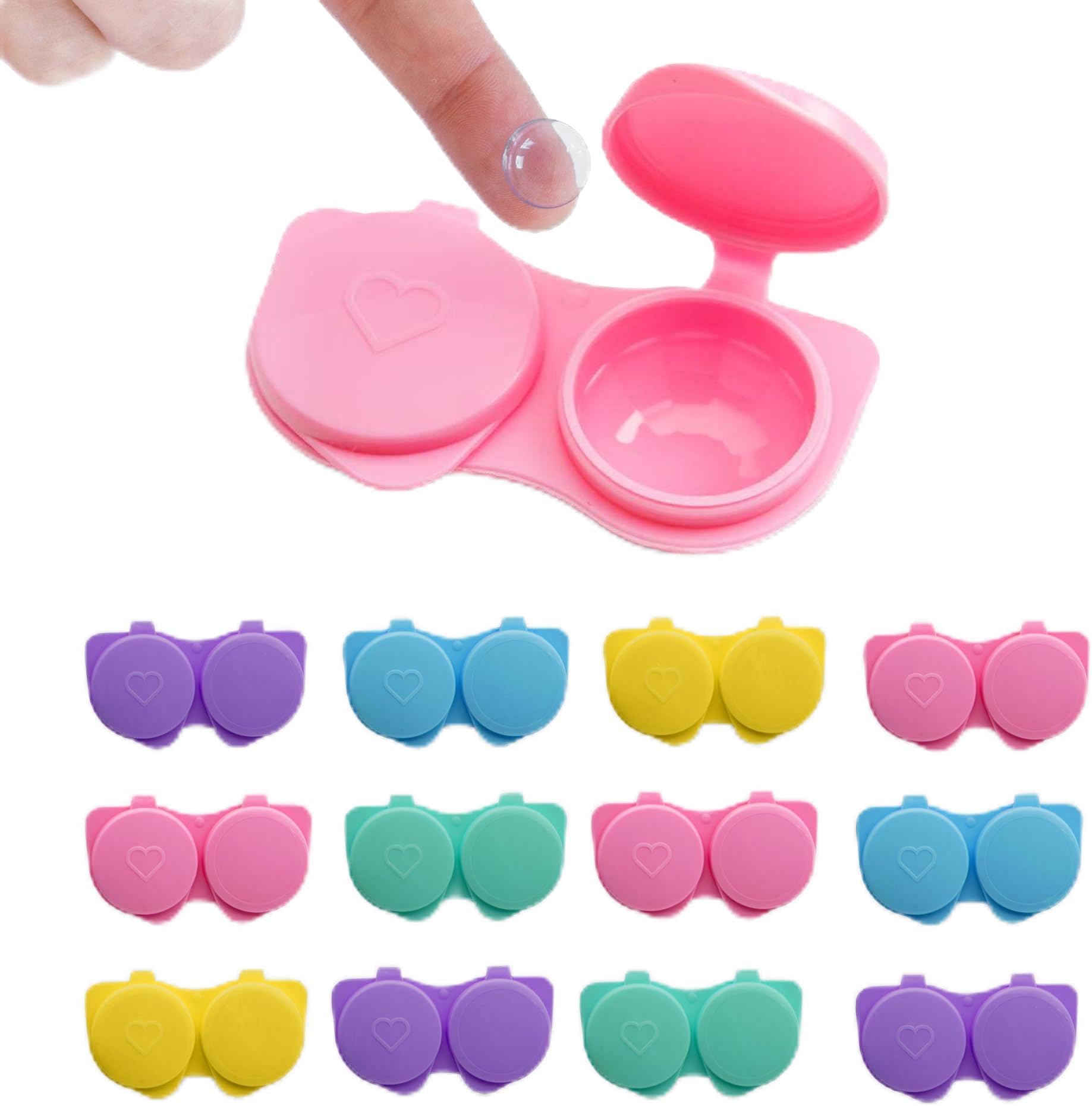 Amazon.com: Amcon Contact Lenses Cases Flat Ribbed Extra Deep Well ...