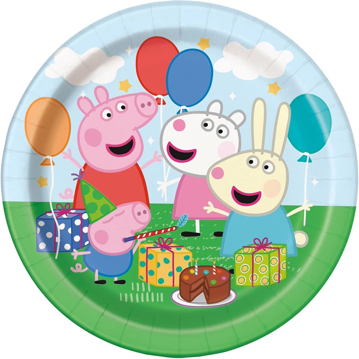 Amazon.com: Unique Industries 78215 Peppa Pig 9-inch Dinner Plates - 8 ...