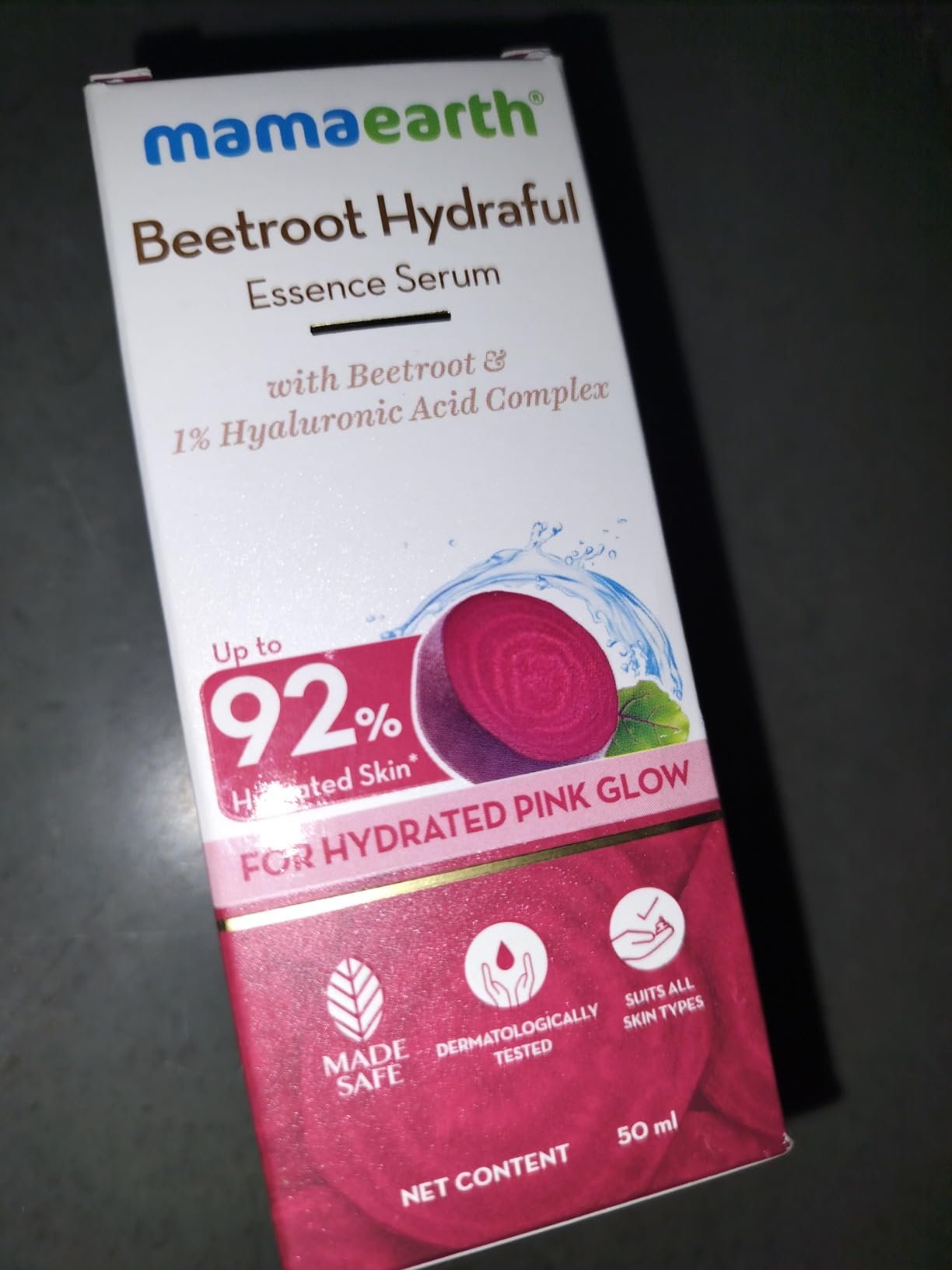 Mamaearth Beetroot Hydraful Essence Serum - 50 ml For Hydrated Pink ...