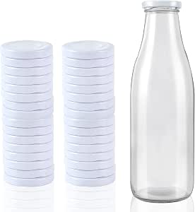 100 pieces 1 litre milk bottle lids 50 mm twist-off replacement lids ...