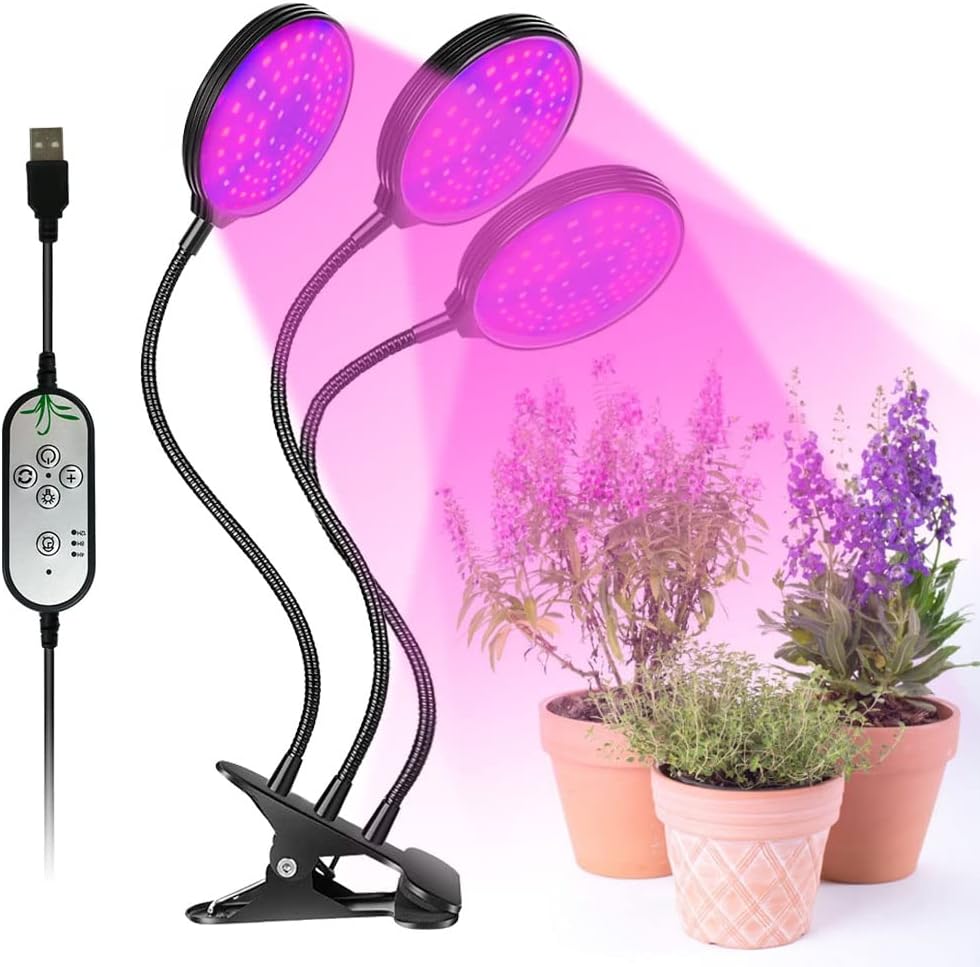 LED Grow Lights, Grow Light for Indoor Plants with Auto On/Off 4/8/12 ...