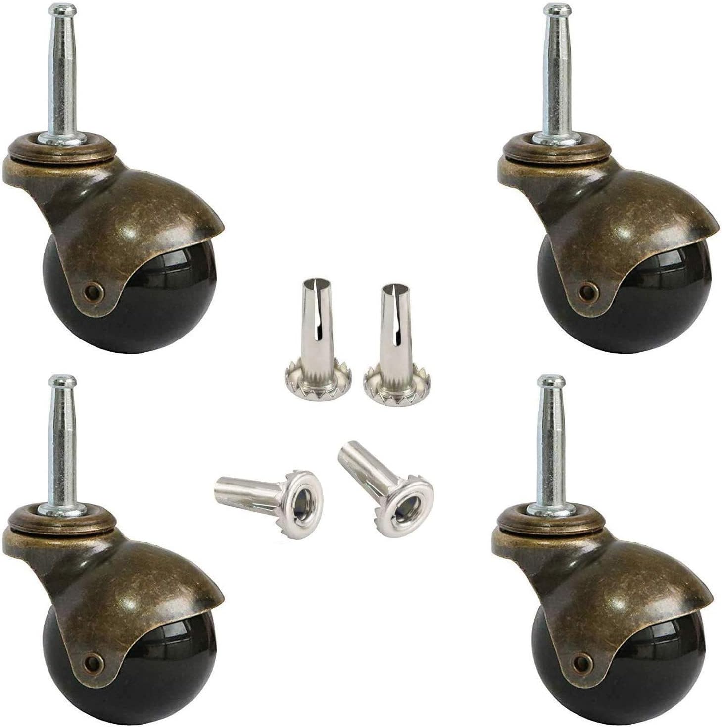 Amazon.com: 2" Antique Brass Ball Caster Wheel for Office, Executive ...