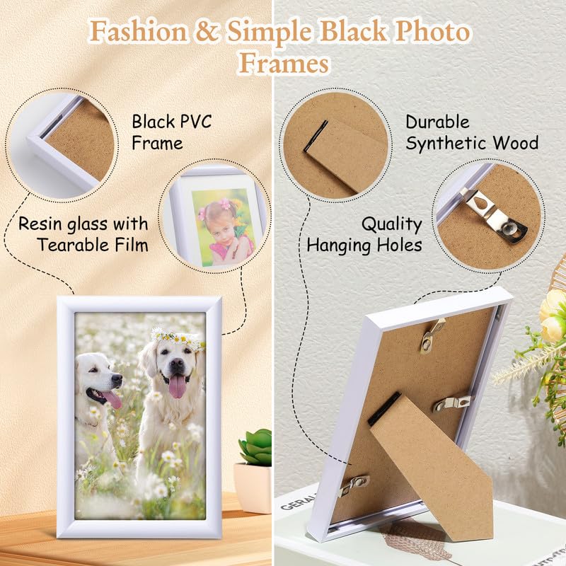 Redbaker 24 Pcs Picture Frames Bulk Simple Designed Photo Frames Modern ...