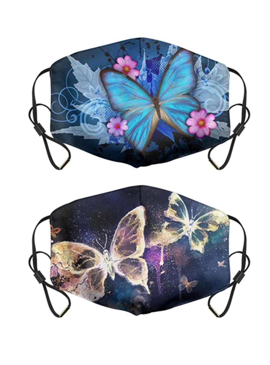 Fashion Butterfly Cloth Face Mask Washable Reusable for Women, Cute ...