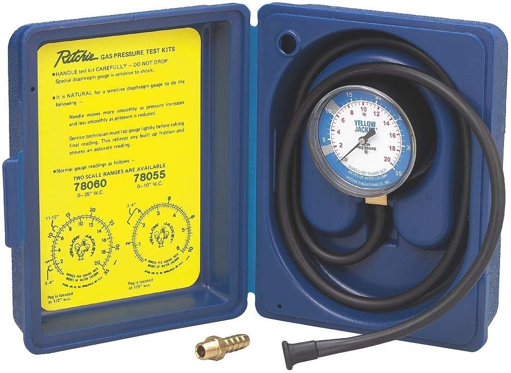Amazon.com: Yellow Jacket 78075 Water Manometer Made of a Durable ...