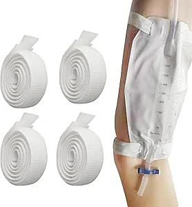 4Pcs Catheter Leg Bag Straps, Nylon Velcro Straps Catheter Night Bag ...