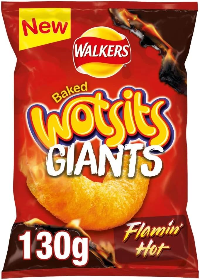 Walkers Wotsits Giants Flamin' Hot Snacks 130g-Food : Amazon.co.uk: Grocery