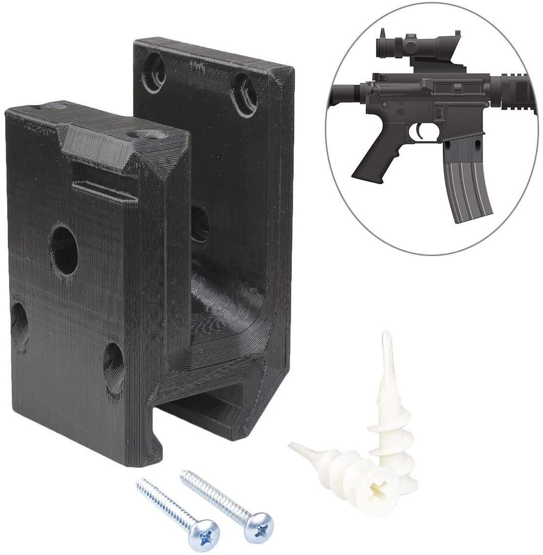 Jisell AR-15 Rifle Gun Wall Mount Storage Wall Rack Holder Musket ...