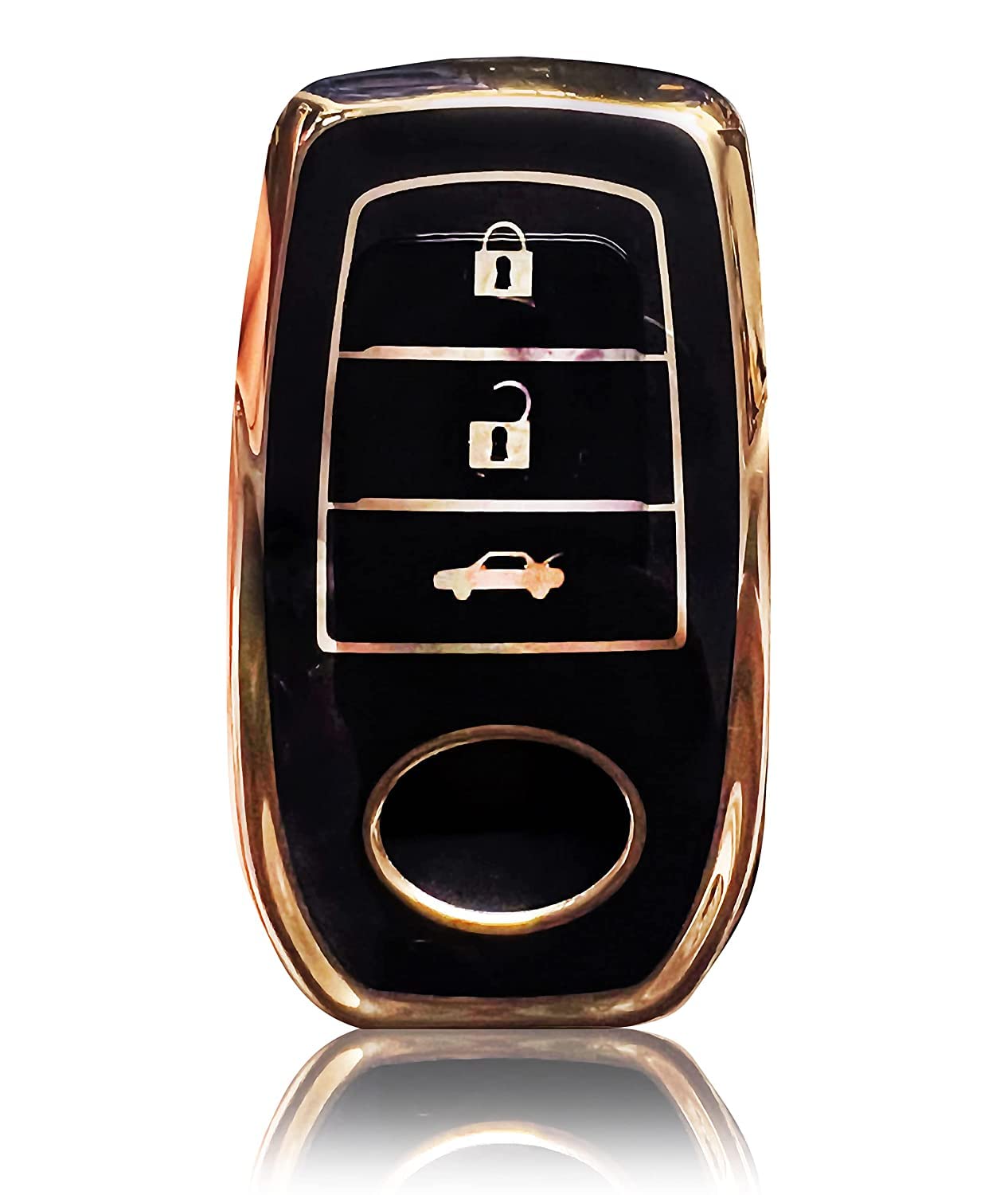 Buy BKN TPU Premium Car 3 Button Remote Key Cover Case for Toyota ...