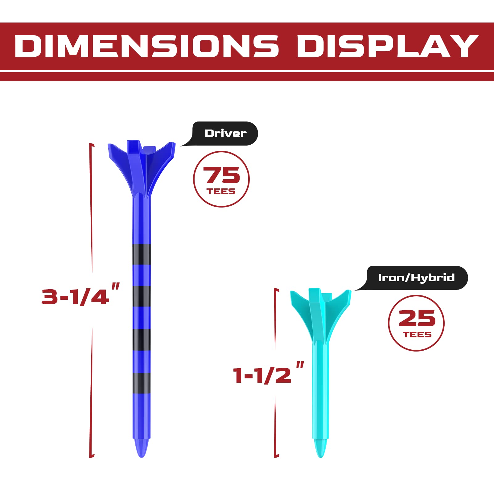 Snapklik.com : SAPLIZE Professional Golf Tees 50 Pack