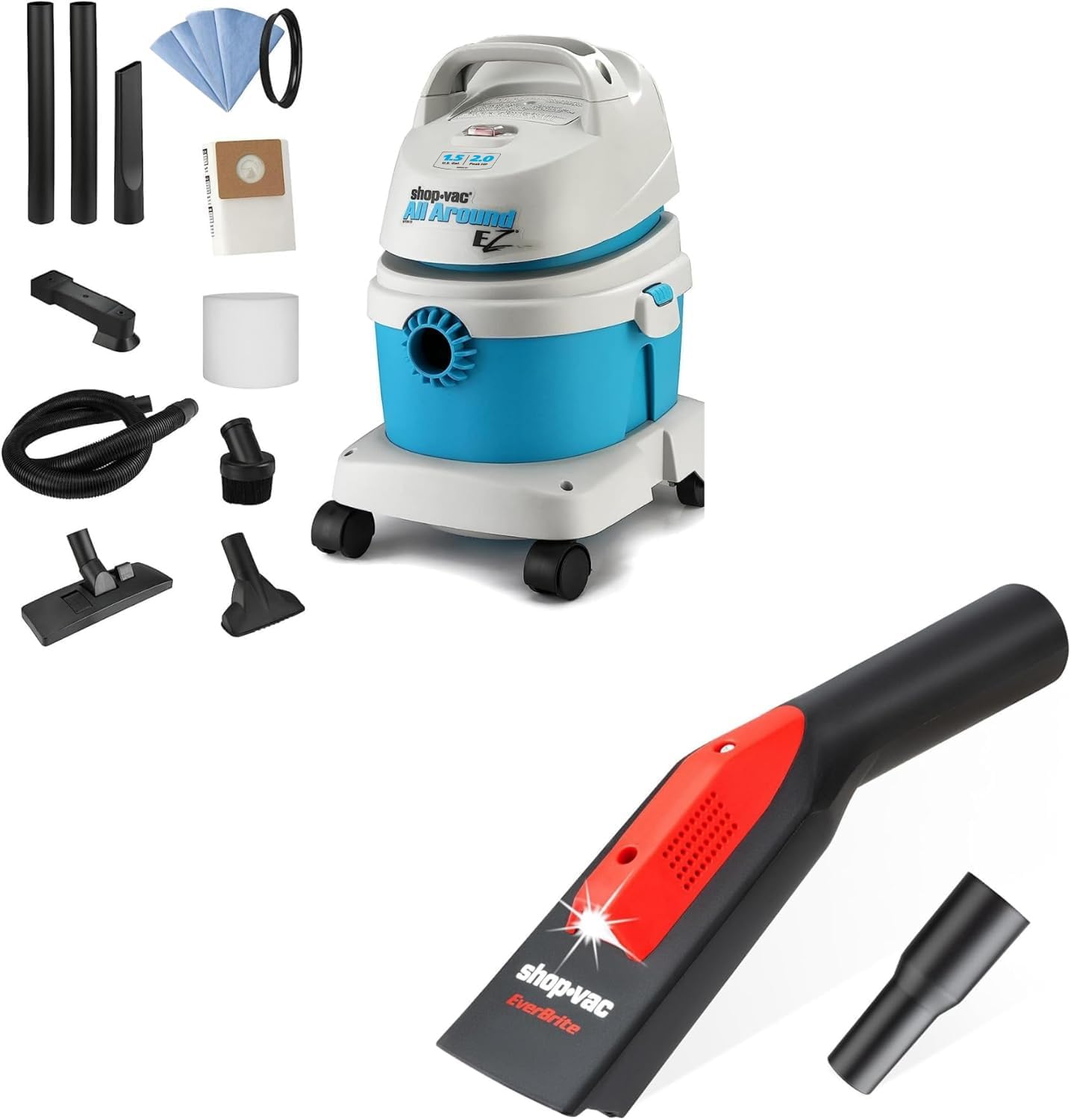 Amazon.com: Shop-Vac 1.5 Gallon 2.0 Peak HP All Around EZ Wet/Dry ...