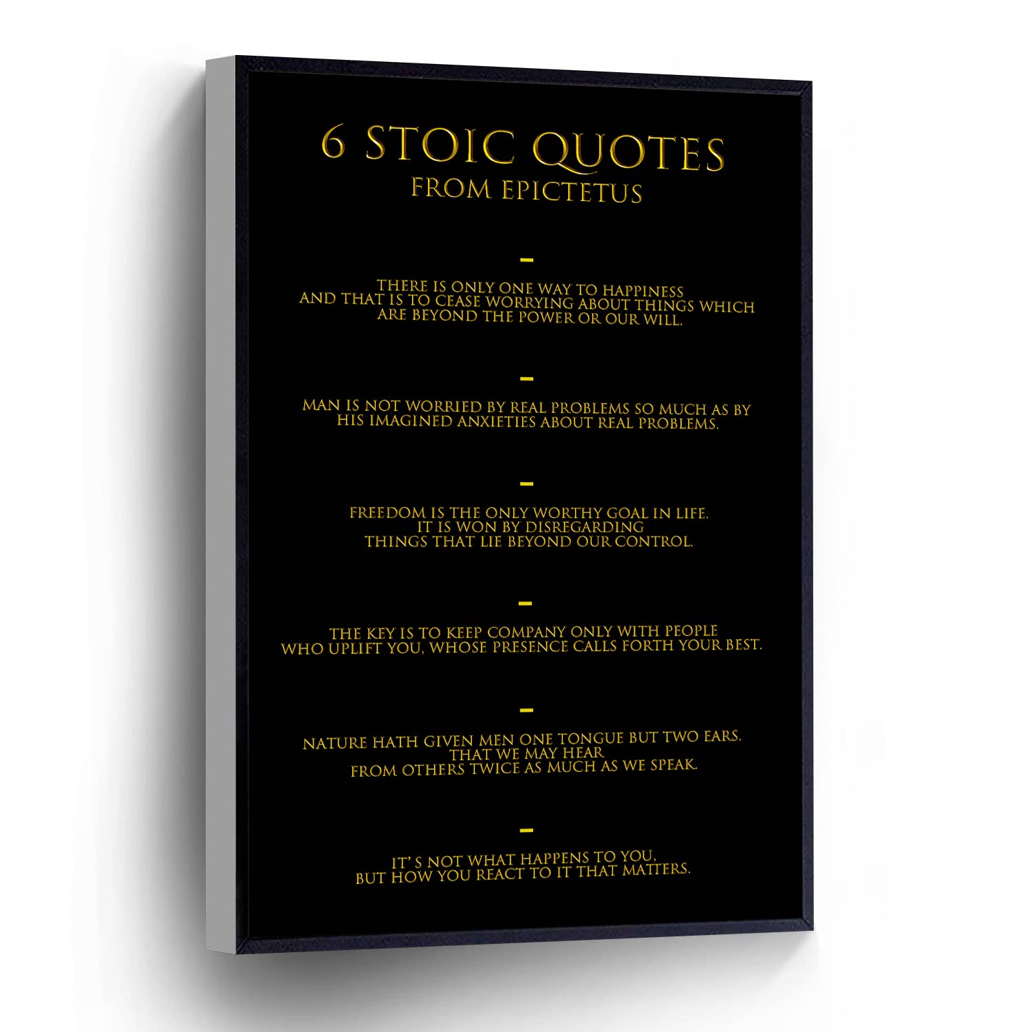 Amazon.com: PUCHYUCT Epictetus Quote Canvas Wall Art 6 Stoic Quotes ...