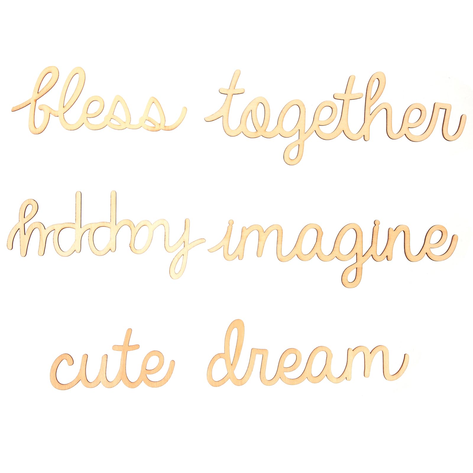 Amazon.com: FOMIYES 6PCS Wooden Letter Cutouts Free Standing Word Signs ...