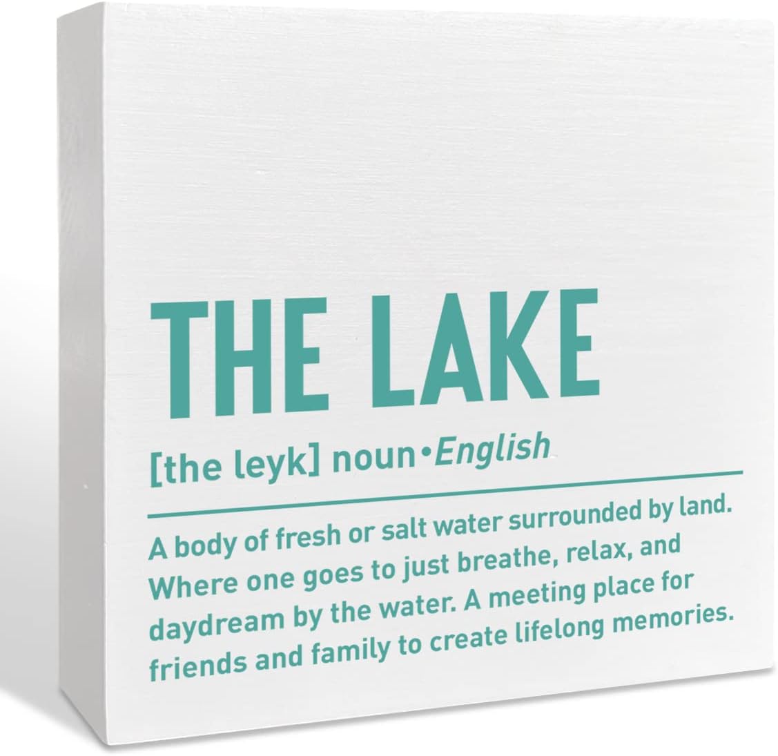 Amazon.com: Farmhouse Lake Wooden Box Sign, The Lake Definition, Summer ...
