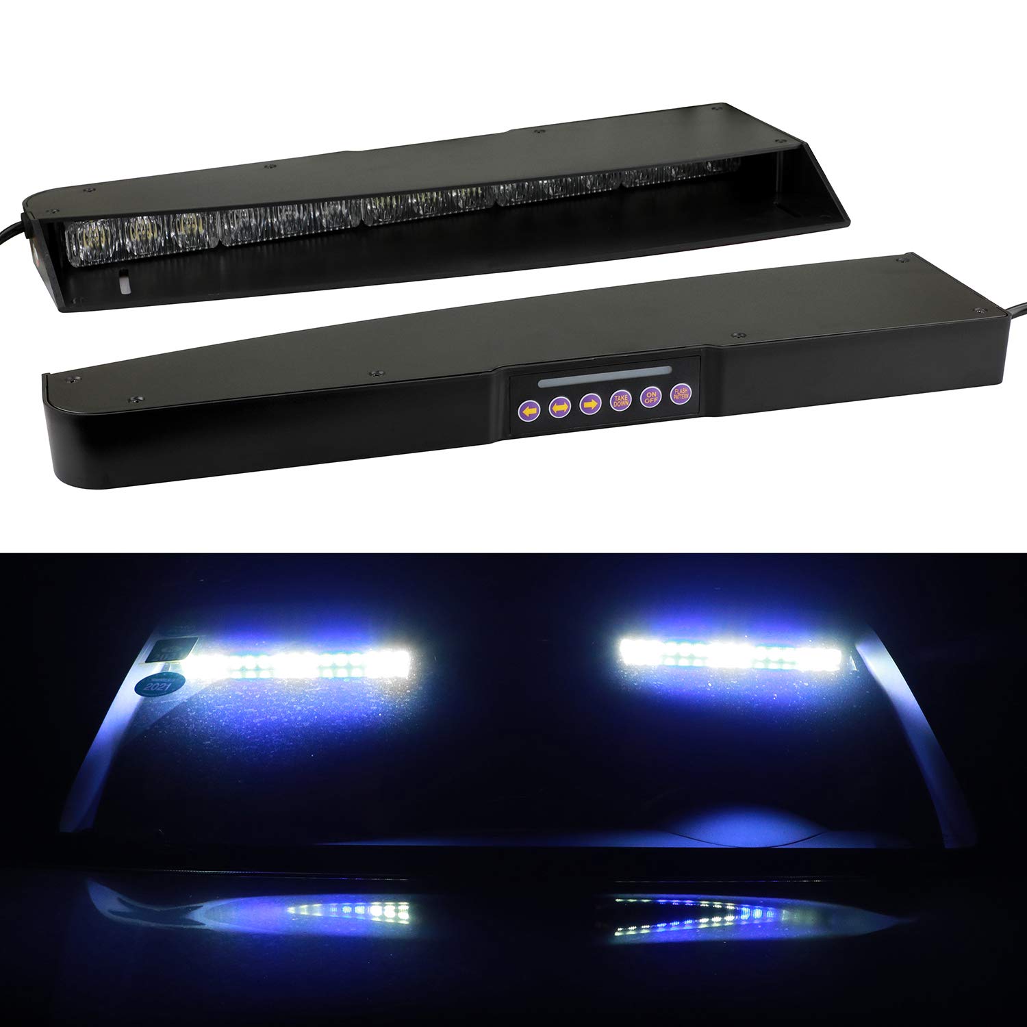 Snapklik.com : ASPL Visor Lights Bar 2-15 LED 29 Flash Patterns ...