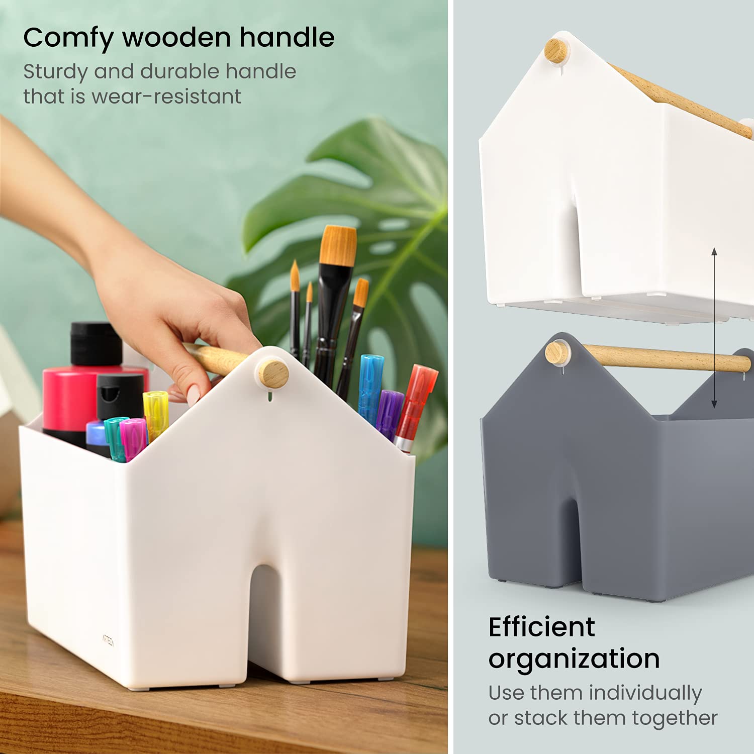 Snapklik.com : ARTEZA Plastic Portable Craft Storage Organizer, Pack Of ...