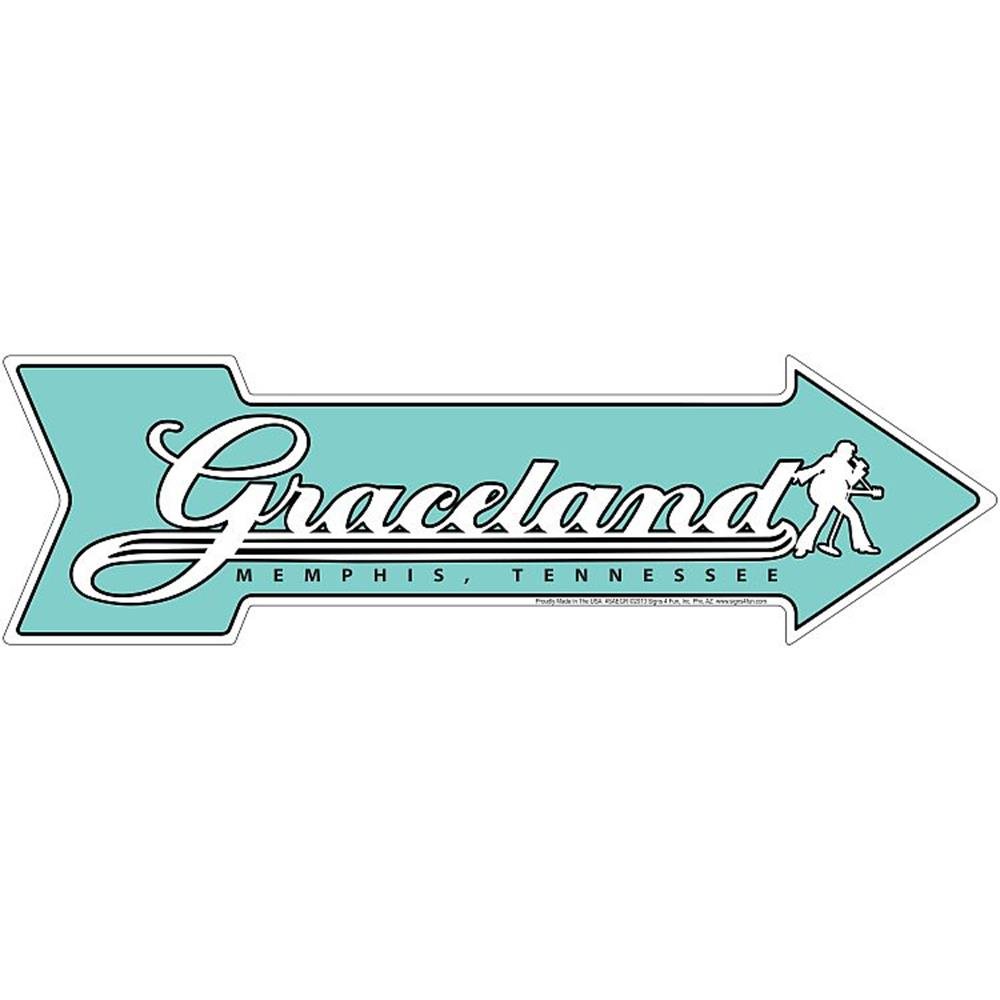 Amazon.com: Signs 4 Fun Arrow Sign | Graceland | 20” x 5.75” | Embossed ...