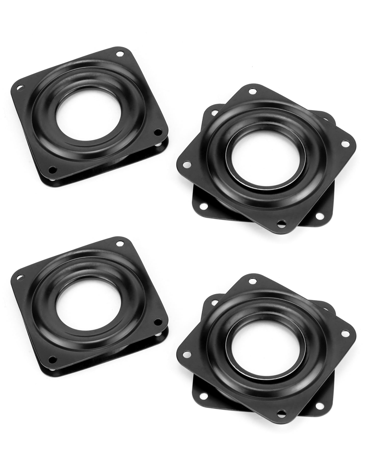 Amazon.com - QWORK Lazy Susan Turntable with 360° Swivel - Black, 4 ...