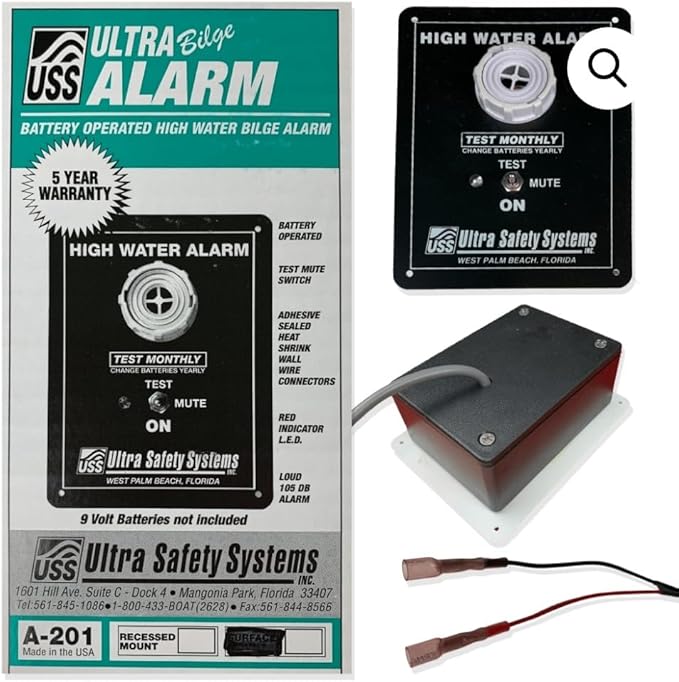 High Water Alarm Detection System for Boats, Marine Safety Monitor ...