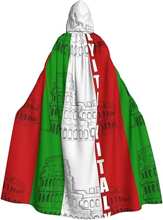 Amazon.com: JBYJBX Roman Coliseum Italian Flag Print Halloween Hooded ...