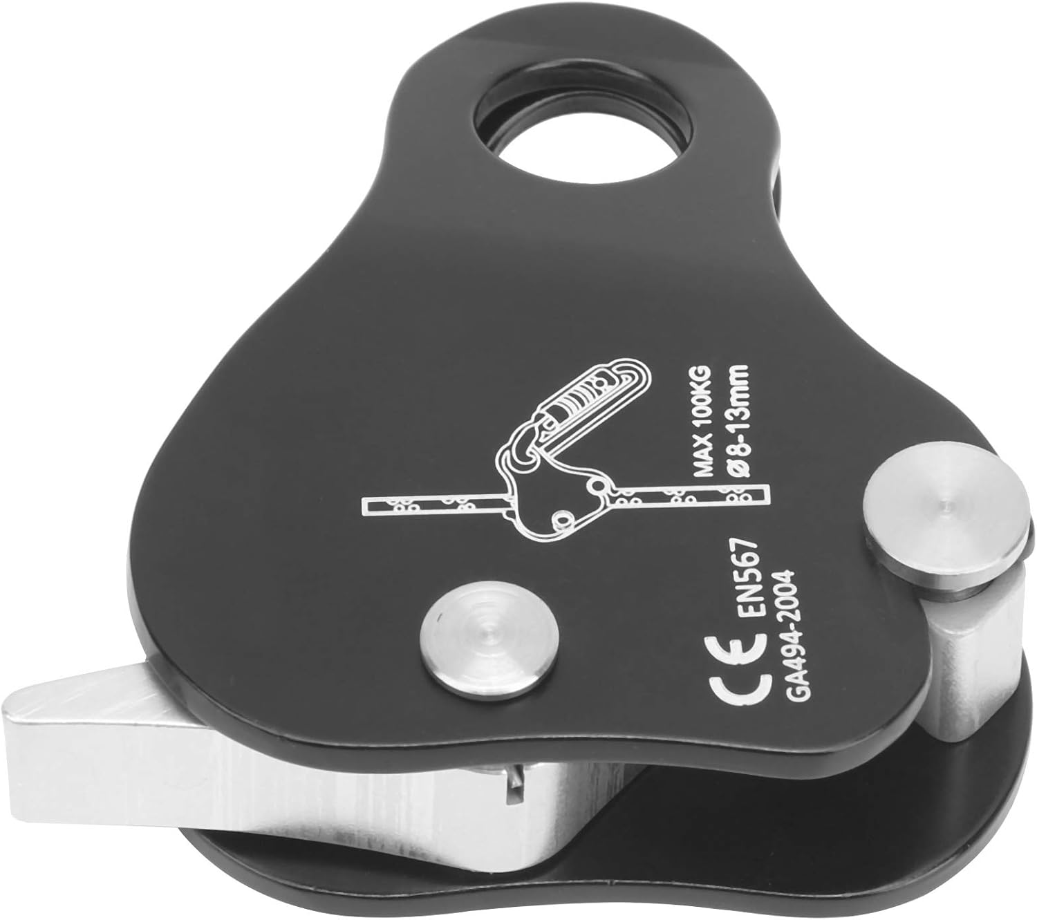 Climbing Rope Grab, Alloy Self Locking Climbing Ascender Fall ...