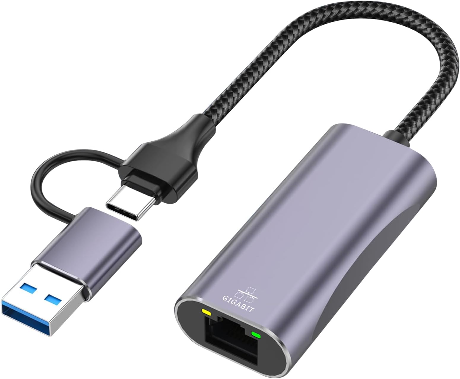 USB C auf Ethernet Adapter, USB 3.0 auf RJ45 Gigabit Ethernet LAN 1000 ...