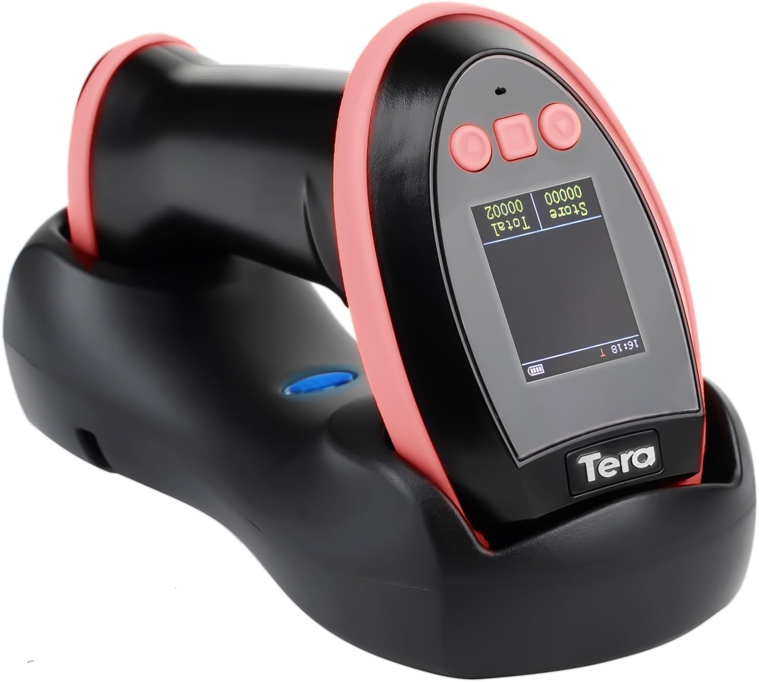 Tera 2D Wireless Barcode Scanner: with Digital Setting Screen & Keypad, Works with Bluetooth & 2 ...
