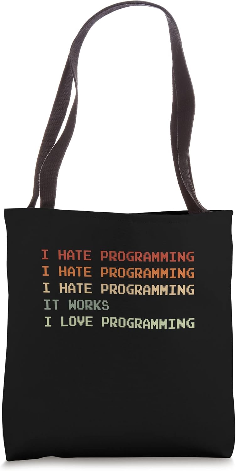 Amazon.com: Things I Hate Programming Coder Coding Developer Software Tote Bag : Clothing, Shoes ...