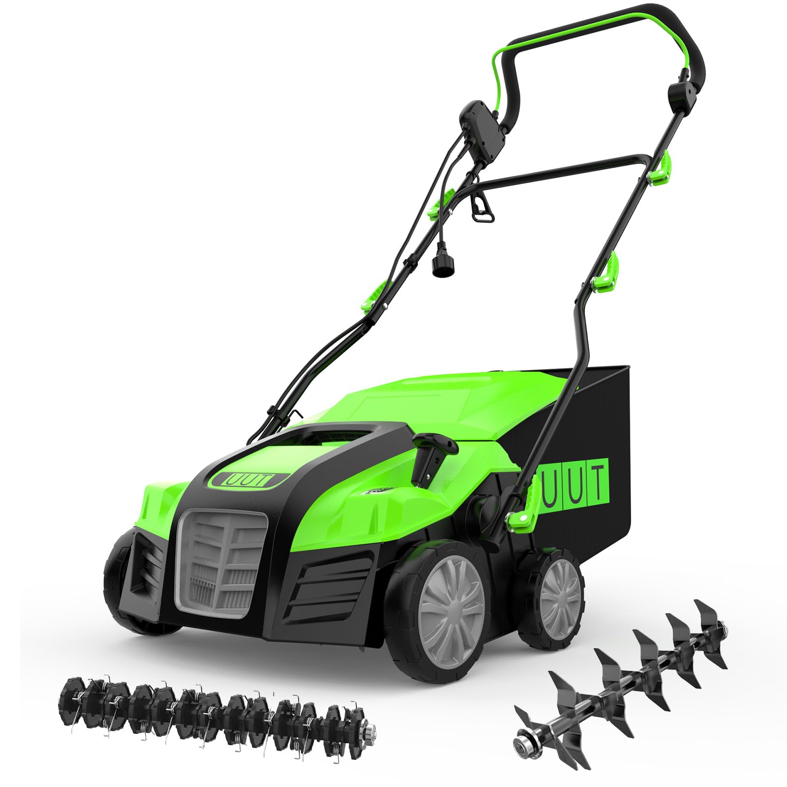 Amazon.com : Electric 16.2” Dethatcher Scarifier 2-in-1 Lawn Scarifier ...