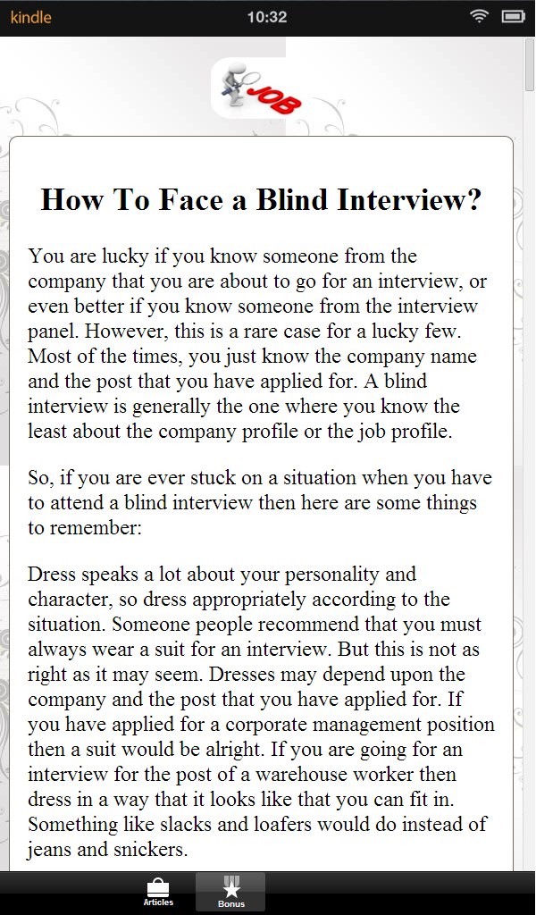 How To Ace Any Job Interview - FREE - App on the Amazon Appstore